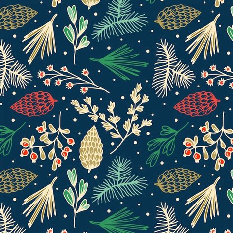 Free Vector Hand Drawn Christmas Pattern Design