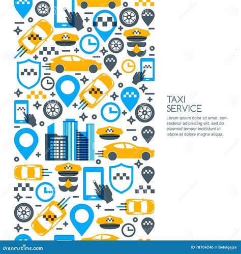 Set Of Taxi Service Banner Flyer Poster Design Template Call Taxi