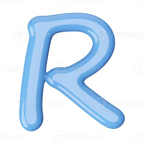 D Font Letter R Uppercase PNG