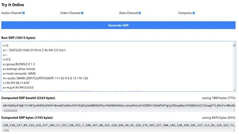 i made a library to shorten webrtc sdp and compress it r webrtc