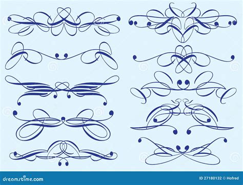 Vintage Decorative Design Elements Stock Vector Illustration Of