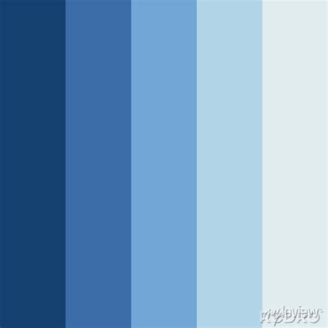 Blue Color Palette Vector Illustration Posters For The Wall • Posters