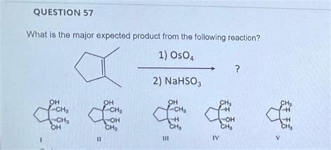 Solved What is the major expected product from the following | Chegg.com