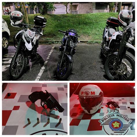Criminoso Com Moto Roubada Tenta Fugir Da Polícia E é Detido Em Santo
