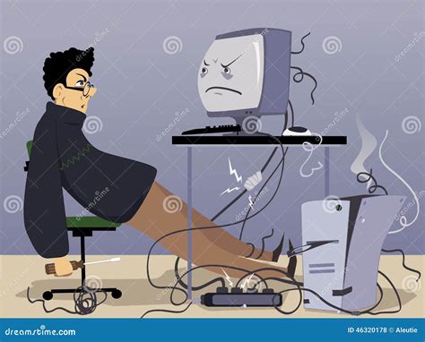 Computer Problems Stock Vector Image 46320178