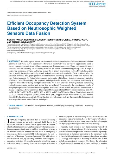 Pdf Efficient Occupancy Detection System Based On Neutrosophic Weighted Sensors Data Fusion Pdf Efficient Occupancy Detection System Based On Neutrosophic Weighted Sensors Data Fusion