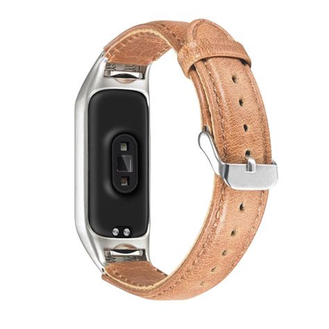 Nueboo Correa de Cuero Marrón para Xiaomi Mi Smart Band 3 4