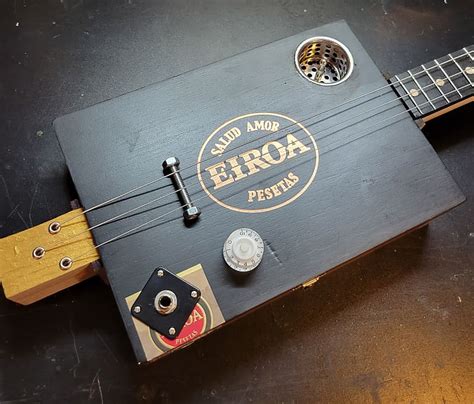 Crest Guitars Eiroa 3 String Baritone Scale Cigarbox Guitat Reverb