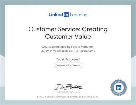 Favour Mabunmi On Linkedin Certificate Of Completion