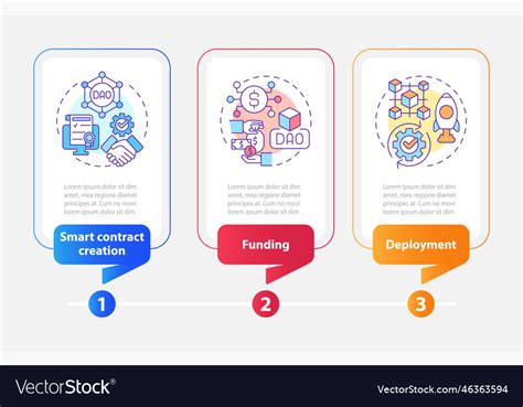 Dao Lunch Stages Rectangle Infographic Template Vector Image