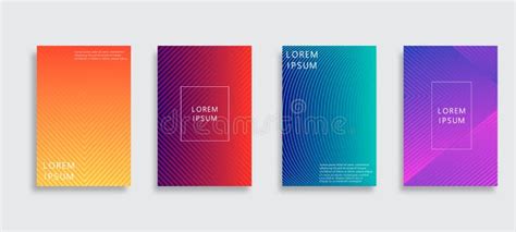 Minimal Covers Design Colorful Halftone Gradients Future Geometric Patterns Eps10 Vector