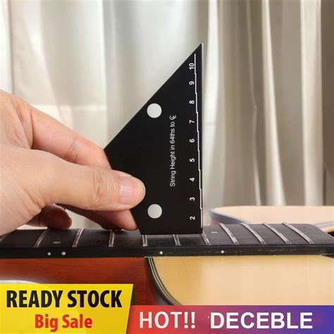 เกจวัดความสูงของสายสแตนเลส Fret Rocker สําหรับกีตาร์เบสคอ Fingerboard [deceble Th] Shopee Thailand