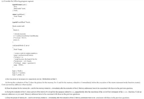 C Consider The Following Program Segment Typedef Chegg