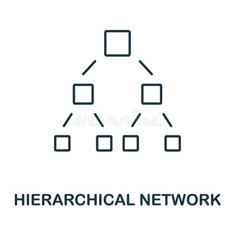 Hierarchical Network Line Icon Element Sign From Networking Collection Hierarchical Network