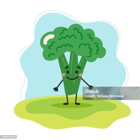 花椰菜可愛的人物向量插圖的孩子在卡通風格向量圖形及更多健康飲食圖片 健康飲食 十字花科 可愛 Istock