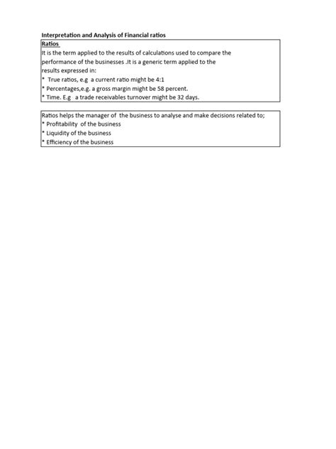 Ch 27finacial Ratios Formulas Updated 20 May23 Download Free Pdf