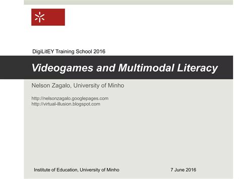 Videogames And Multimodal Literacy Ppt