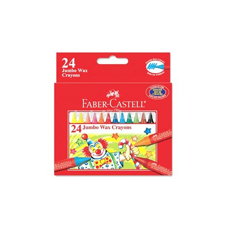 Faber Castell 24 Jumbo Wax Crayons
