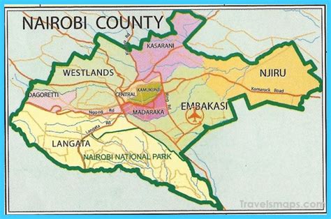 Map Of Nairobi Travelsmaps Com