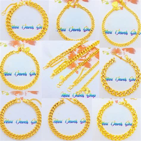 💥free Cop 916💥bce7 Emas Bangkok Bracelet Gelang Tangan Rantai Tangan Kait Satu Pasir Padu