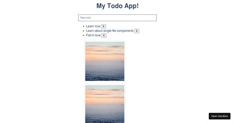 Simple Todo App With Vue Codesandbox