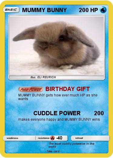 Pokémon Mummy Bunny Birthday T My Pokemon Card