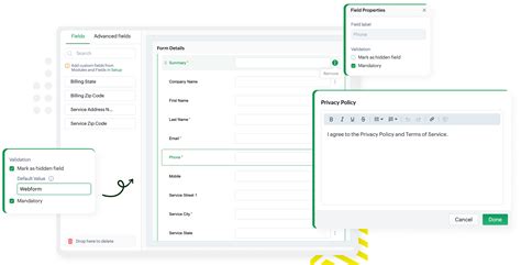 Zoho FSM Get Service Requests Via Webforms