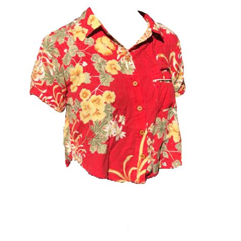 Polyvore Png Hawaiian Crop Shirt Clothes Outfits Clothes For Women