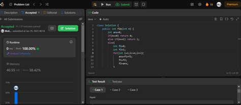 Leetcode Problemsolving Fibonacci Codingjourney 100daysofcode Day2 Mohammed Faiz