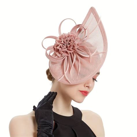 Hat For Women Tea Party 20s Fascinator Hat Feather Mesh Net Temu