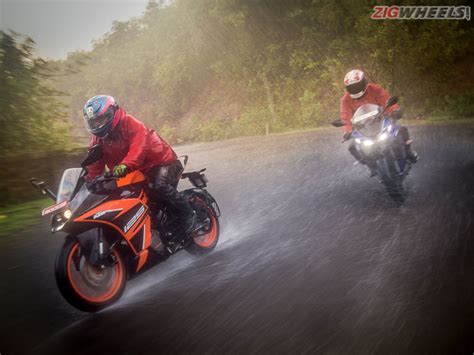 Ktm Rc 125 Vs Yamaha R15 V3 Comparison Review Zigwheels