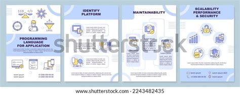 Programming Language Application Brochure Template Leaflet Stock Vector