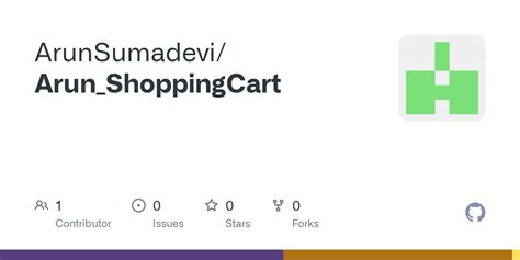 GitHub ArunSumadevi Arun ShoppingCart