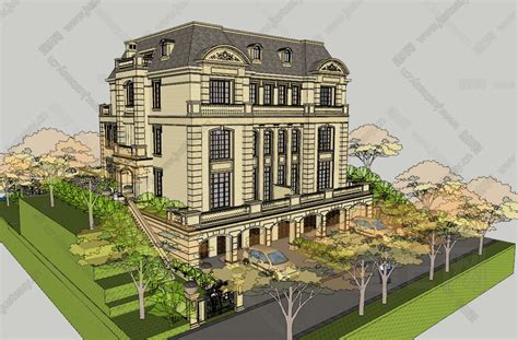 欧式别墅 Sketchup模型sketchup模型库建e室内设计网