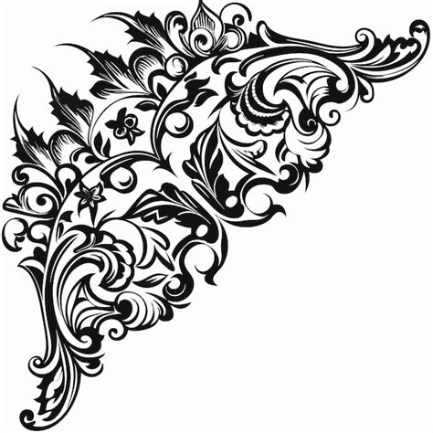Ornate Corner Floral Design Element Premium Ai Generated Vector