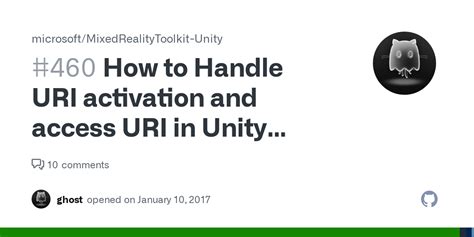 How To Handle Uri Activation And Access Uri In Unity Script · Issue