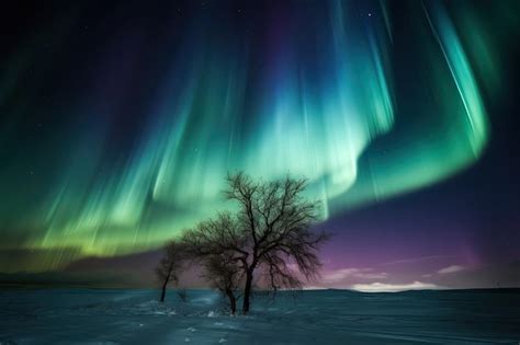 Premium Photo Celestial Dance Aurora Borealis In Cosmic Tones