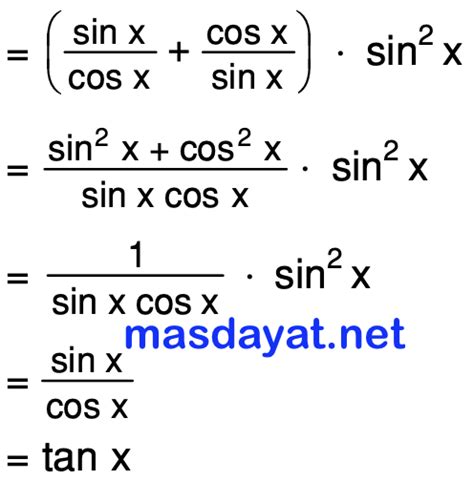Tan X Cotan X Sin2 X Tan X Mas Dayat
