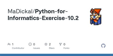 Github Madickal Python For Informatics Exercise