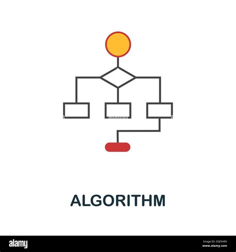 Algorithm Icon Flat Sign Element From Data Analytics Collection Creative Algorithm Icon For