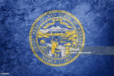 그런 지 네브라스카 상태 플래그입니다 네브라스카 플래그 그런 지 질감 배경 7월에 대한 스톡 사진 및 기타 이미지 7월 개념 개념과 주제 Istock
