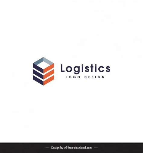 Logistics Logo 3d Geometric Design Vectors Graphic Art Designs In