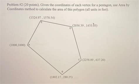 solved problem 2 20 points given the coordinates of each