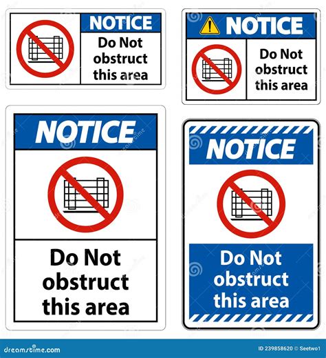 Do Not Obstruct Prohibition Sign Royalty Free Stock Image