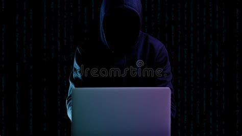 Cyber Security Hacker Concept Internet Web Hack Technology Digital Laptop In Hacker Man Hand