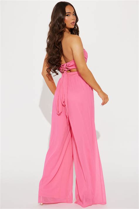 Kissin Pink Jumpsuit Hot Pink Fashion Nova Jumpsuits Fashion Nova