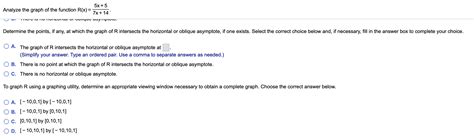 Solved 5x 5 Analyze The Graph Of The Function R X Zvu Chegg Com