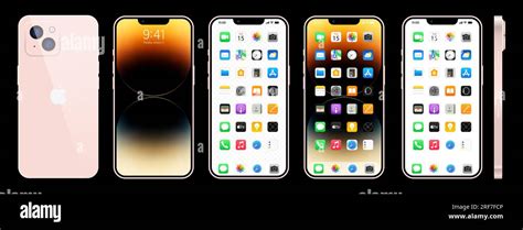 Iphone 13 Home Screen Stock Vector Images Alamy