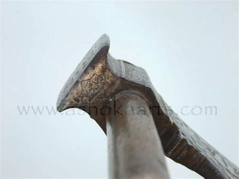 Safavid Period Persian Axe With Chiselled Wootz Steel Blade Antique
