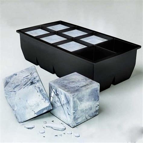 Jual RRICE Cetakan Es Batu Model Cube 15 Kotak Silikon Hitam Di Lapak